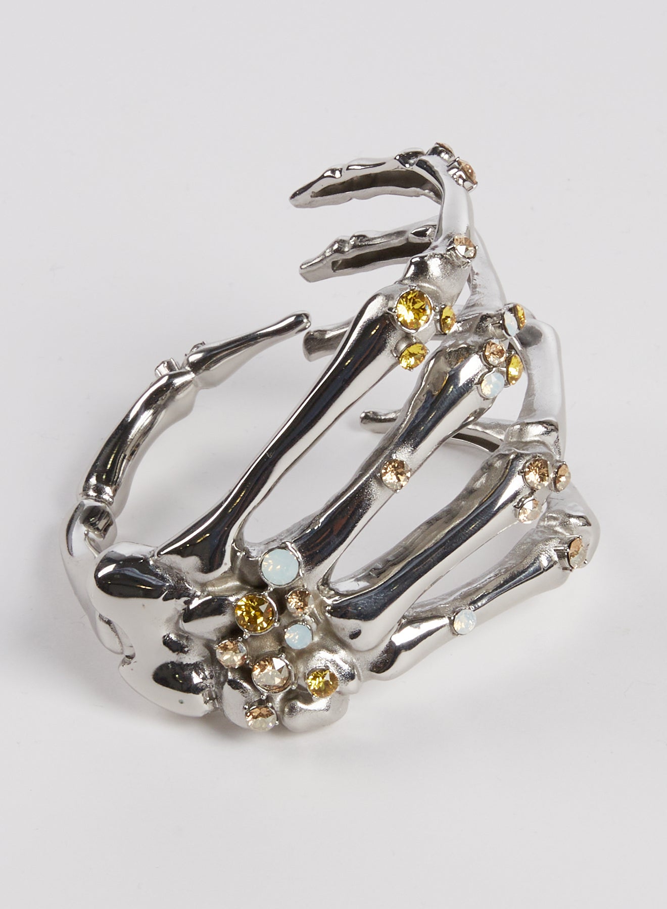 RAF SIMONS SCATTERED STRASS SKELETON BRACELET YELLOW/GOLD – History of ...